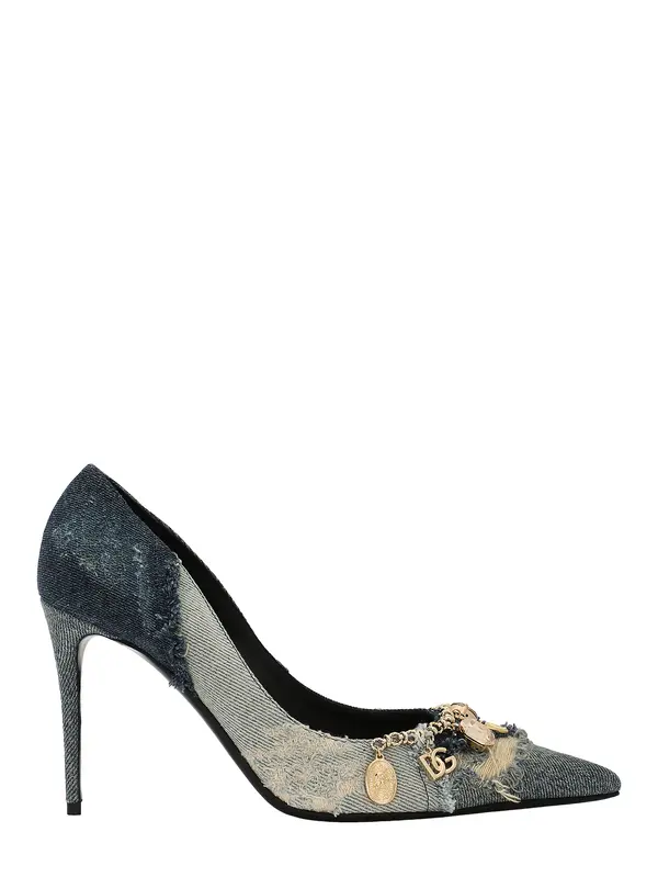 Dolce & Gabbana Patchwork Denim Pumps - Blue