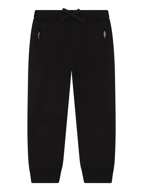 Dolce & Gabbana Jersey Jogging Pants With Logo Embroidery - Black