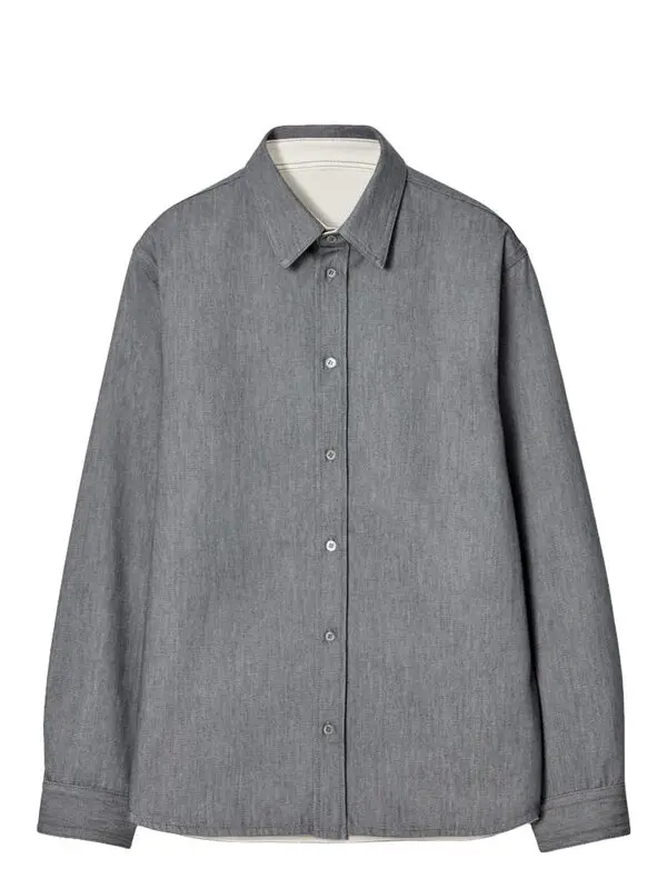 Cos Relaxed Denim Overshirt - Gray