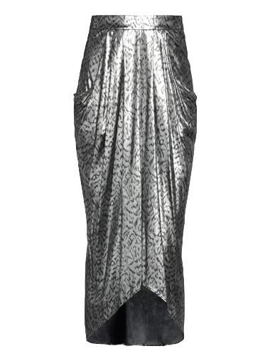 Isabel Marant Étoile Metallic Flared Midi Skirt - Silver