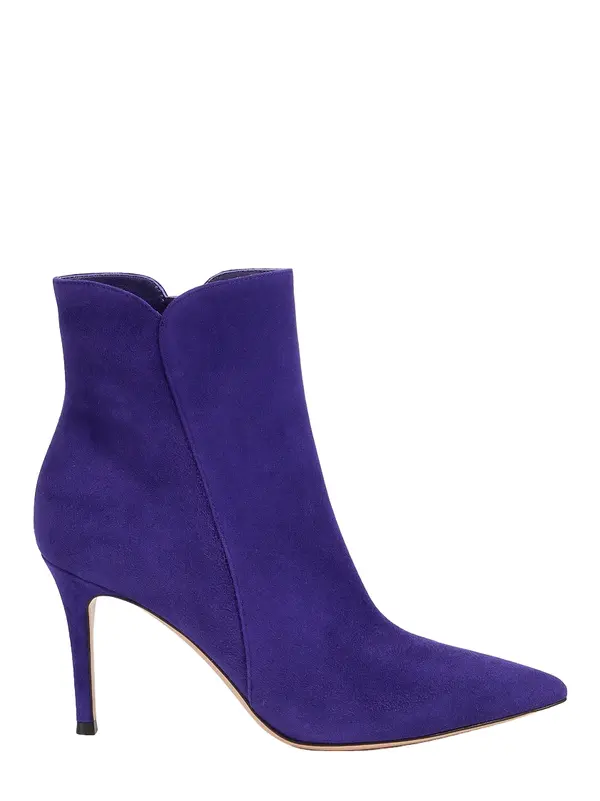 GIANVITO ROSSI Levy 85 Suede Ankle Boots - Dark Purple