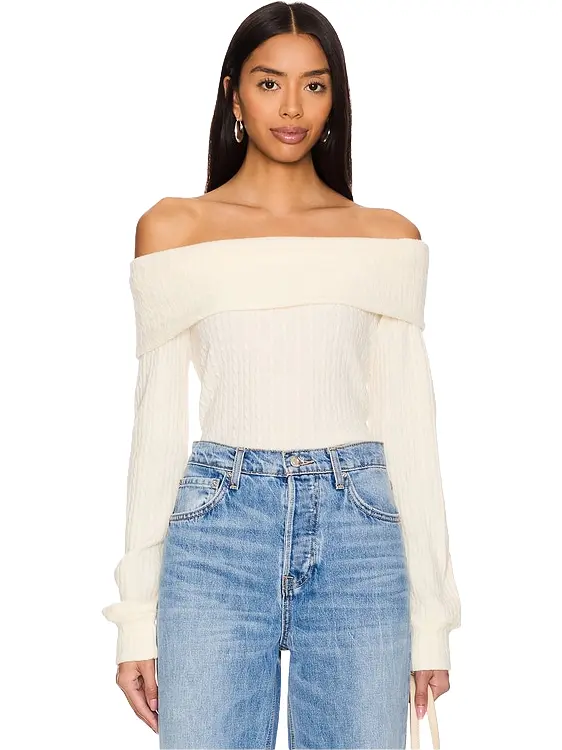 BOBI Off Shoulder Top - Ivory