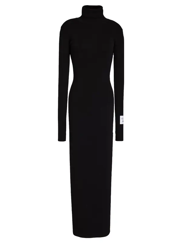 Moschino Appliqued Maxi Dress - Black