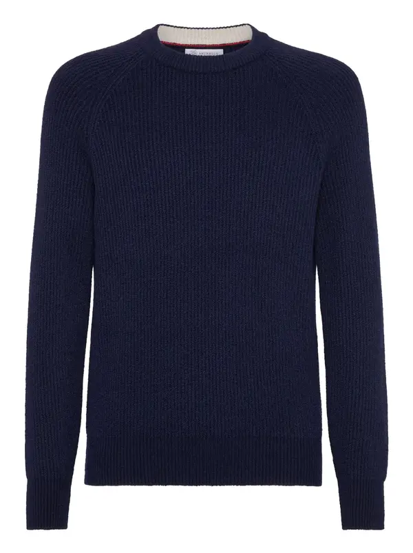 Brunello Cucinelli Ribbed-knit Jumper - Blue
