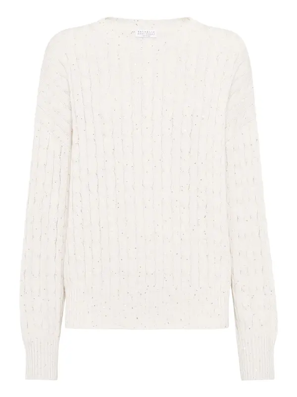 Brunello Cucinelli Crew Neck Sweater - Neutrals
