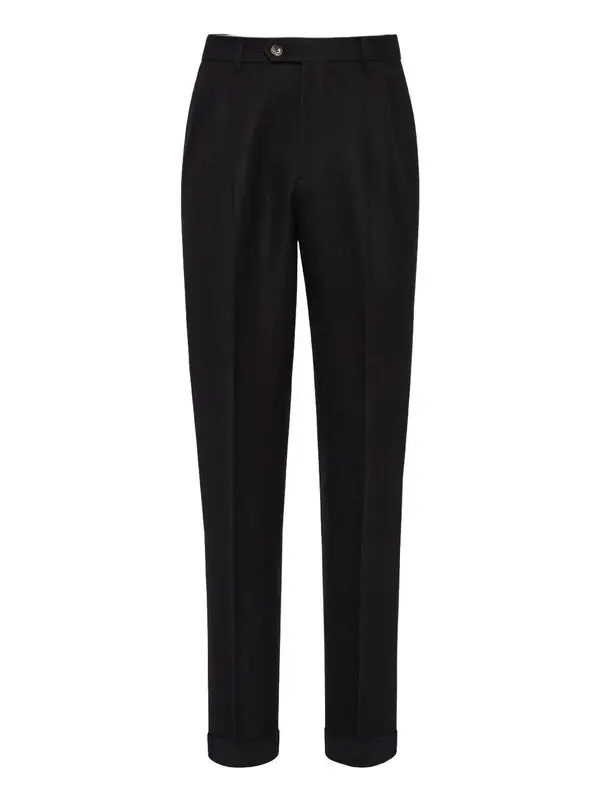 Brunello Cucinelli Twill Trousers - Black