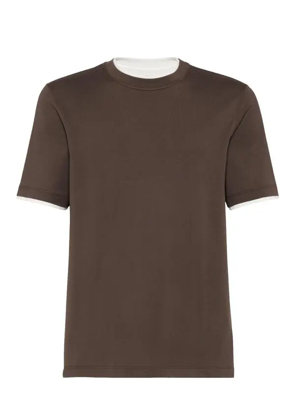 Brunello Cucinelli Layered T-shirt - Brown