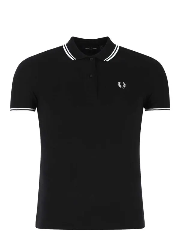 Fred Perry Logo-embroidered Polo Shirt - Black