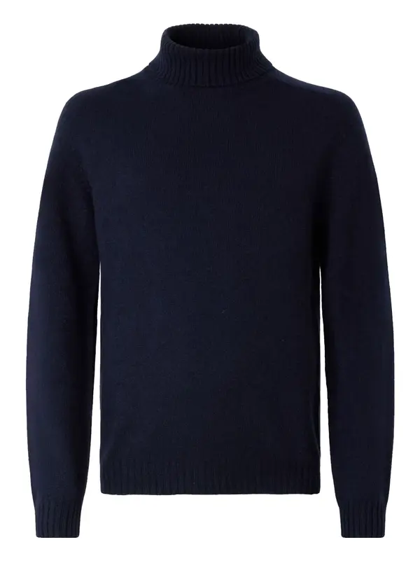 Boglioli Cashmere Roll Neck Jumper - Blue