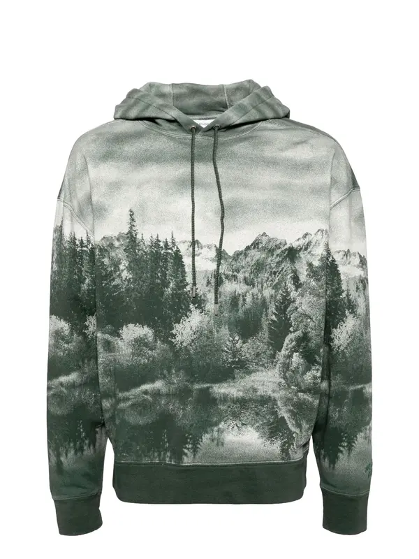 Maison Kitsuné Landscape Hoodie - Green