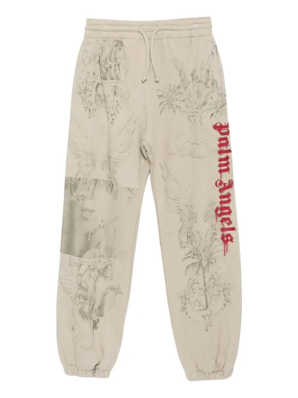 Palm Angels Pencil All-over Track Pants - Neutrals
