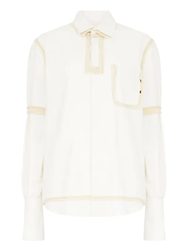 MAISON MARGIELA Long-sleeve Cotton Shirt - White