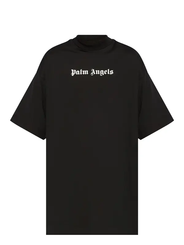 Palm Angels Logo-print T-shirt Dress - Black