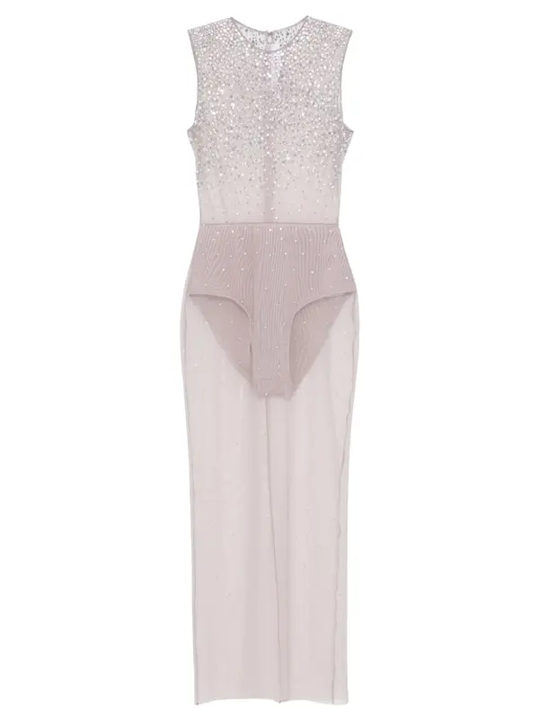Alex Perry Crystal-embellished Maxi Dress - Purple