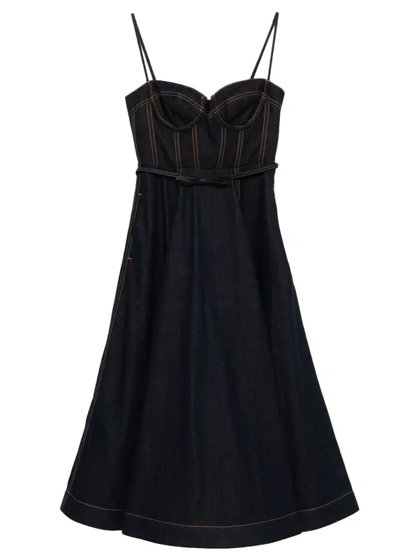 Zimmermann Denim Corset Dress - Blue