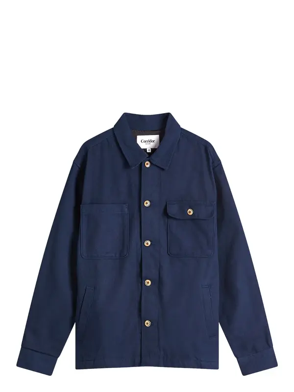 CORRIDOR Twill Military Jacket - Navy