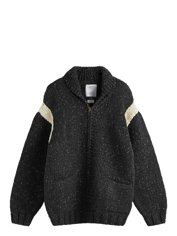 Visvim Cowichan Hand Knit Cardigan - Black