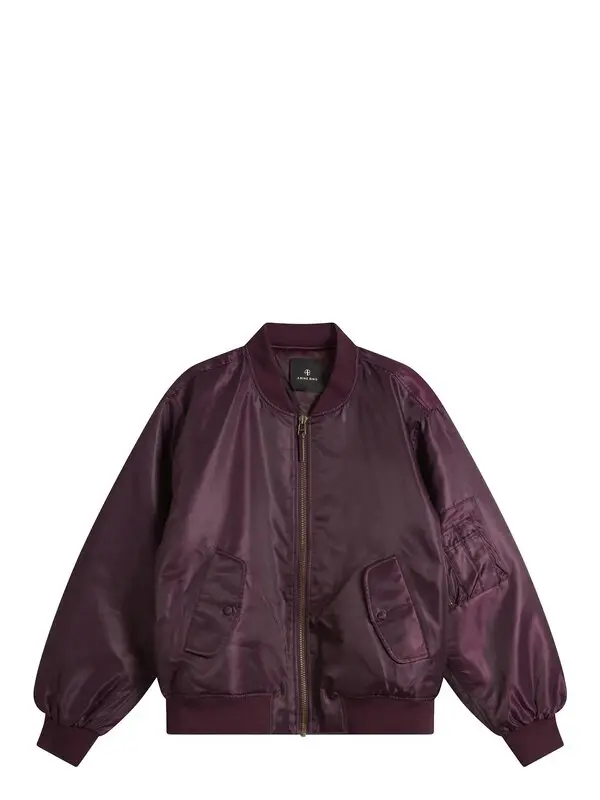 ANINE BING Leon Bomber Jacket - Burgundy