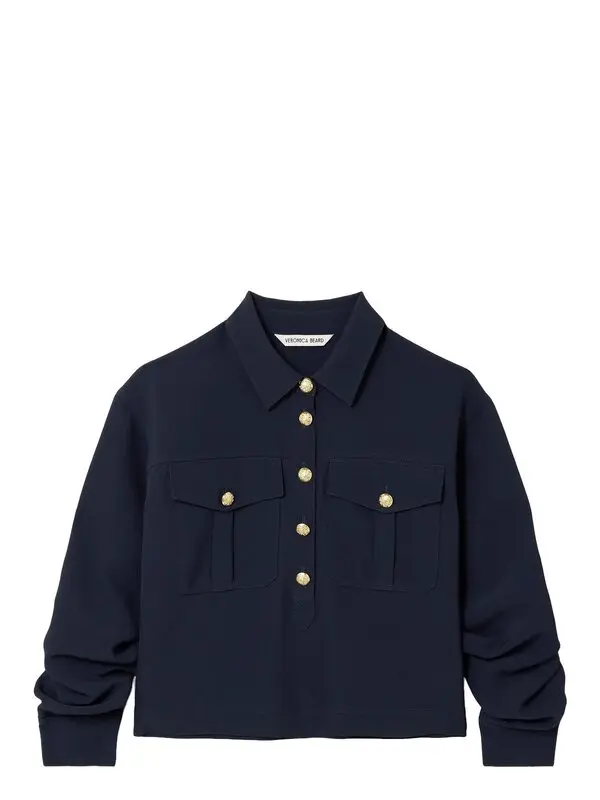 Veronica Beard Colvin Twill Shirt - Blue