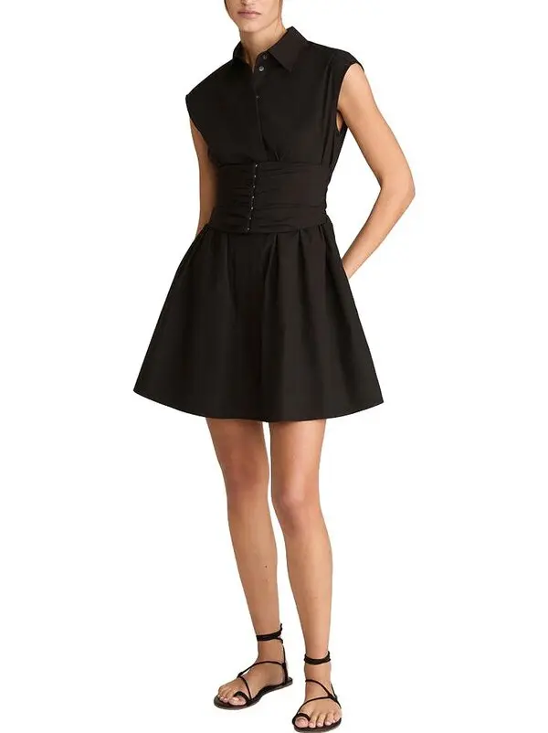 Rebecca Taylor Corseted Mini Dress - Black