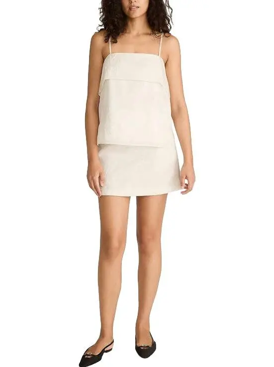 Rebecca Taylor Applique Flange Tank - Milk