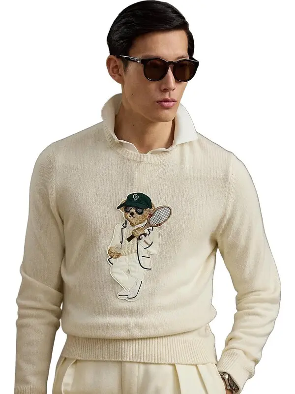 Ralph Lauren Polo Bear Cashmere Sweater - Classic Cream