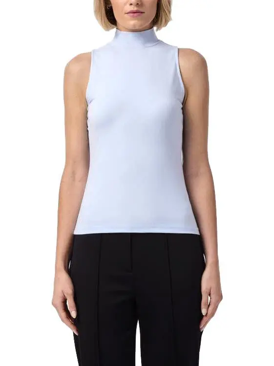 CAPSULE 121 Sleeveless Mock Neck Top - Baby Blue
