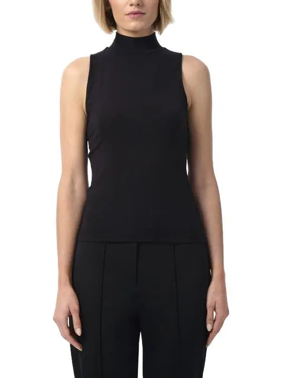 CAPSULE 121 Sleeveless Mock Neck Top - Black