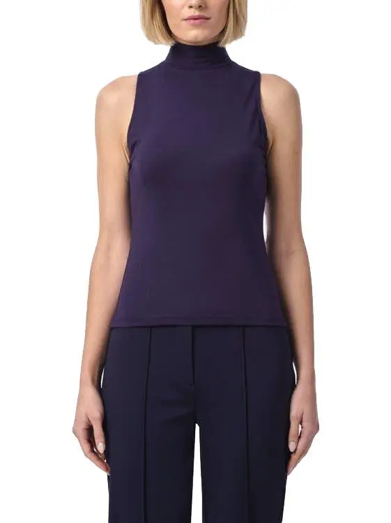 CAPSULE 121 Sleeveless Mock Neck Top - Navy