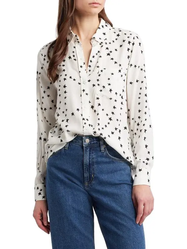 Rails Kathryn Star Print Shirt - Ivory Star Chain