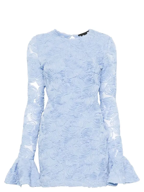 Remain Birger Christensen Floral-appliqué Mini Dress - Blue