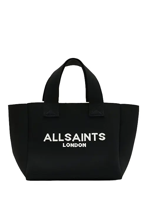 ALLSAINTS Izzy Mini Logo-jacquard Woven Tote - Black