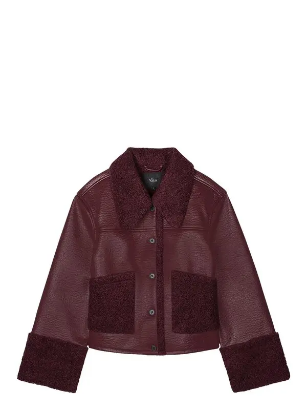 Rails Dria Faux Leather Jacket - Maroon