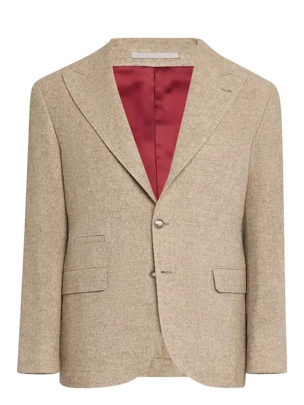Brunello Cucinelli Yak Wool Single-breasted Sport Coat - Light Brown