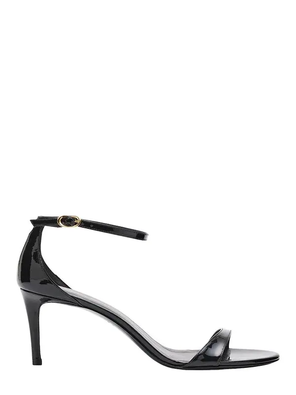 STUART WEITZMAN Nudist Ii 75 Patent Leather Sandals - Black