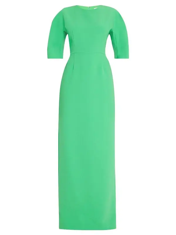 Rickie Freeman For Teri Jon Elbow-sleeve Column Gown - Lime