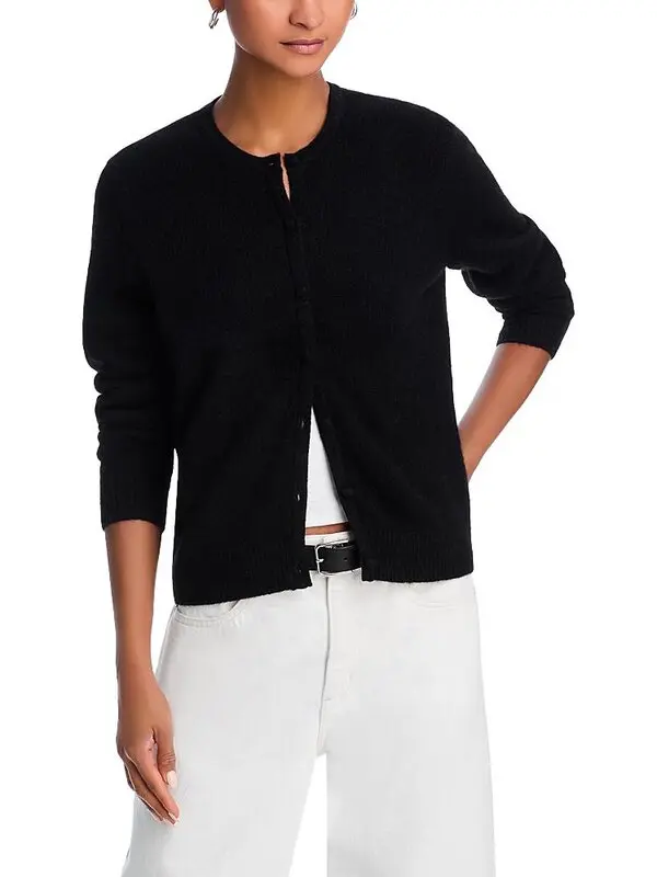 Bloomingdale'S C Crewneck Cardigan Sweater - Black