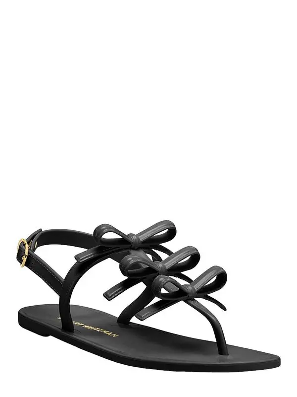 STUART WEITZMAN Felicity Bow Sandals - Black