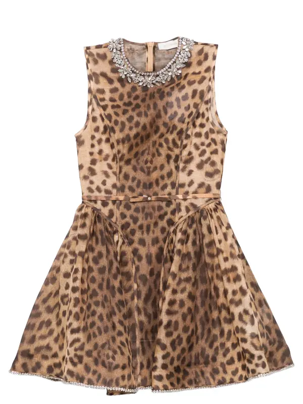 Zimmermann Panelled Mini Dress - Brown