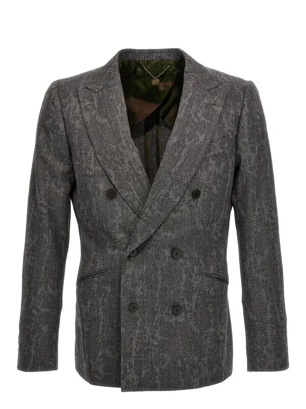 MAURIZIO MIRI Double-breasted Blazer - Grey
