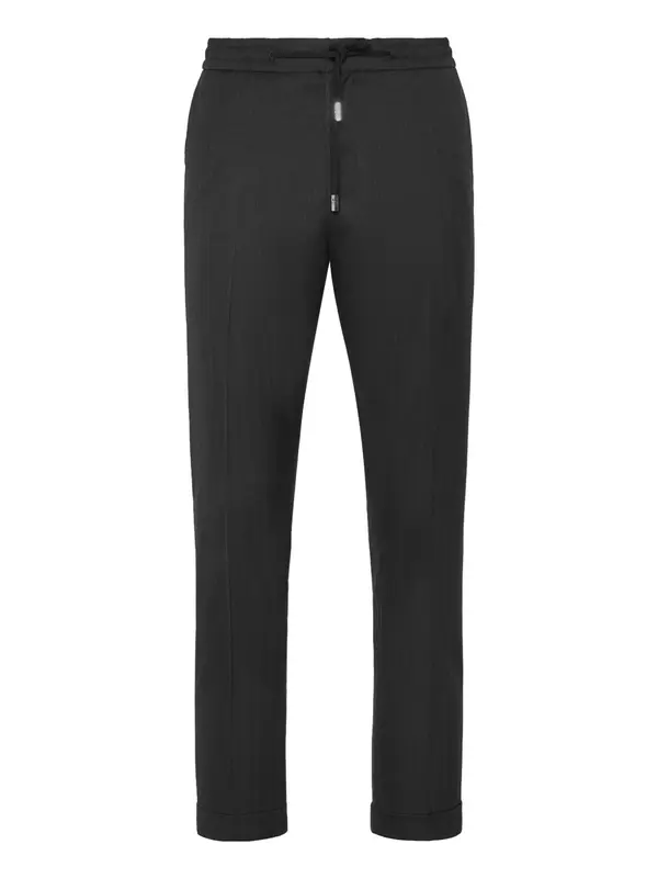 Philipp Plein Wool Track Pants - Black
