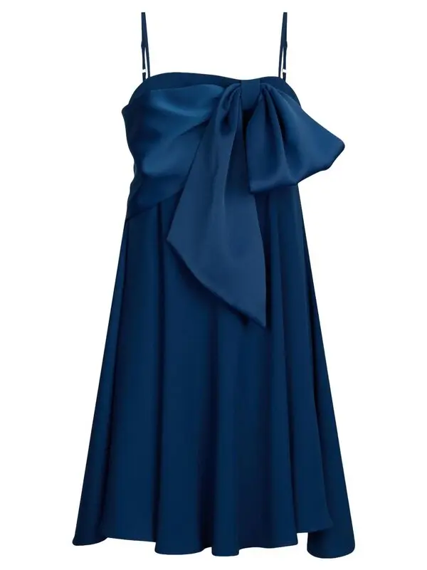 Liu Jo Bow-embellished Asymmetric Dress - Blue