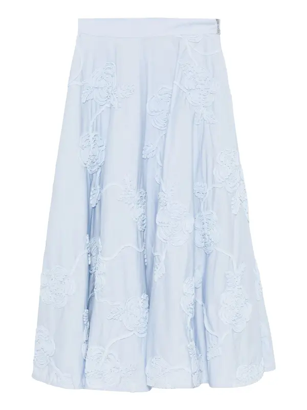 Remain Birger Christensen Floral-appliqué Maxi Skirt - Blue