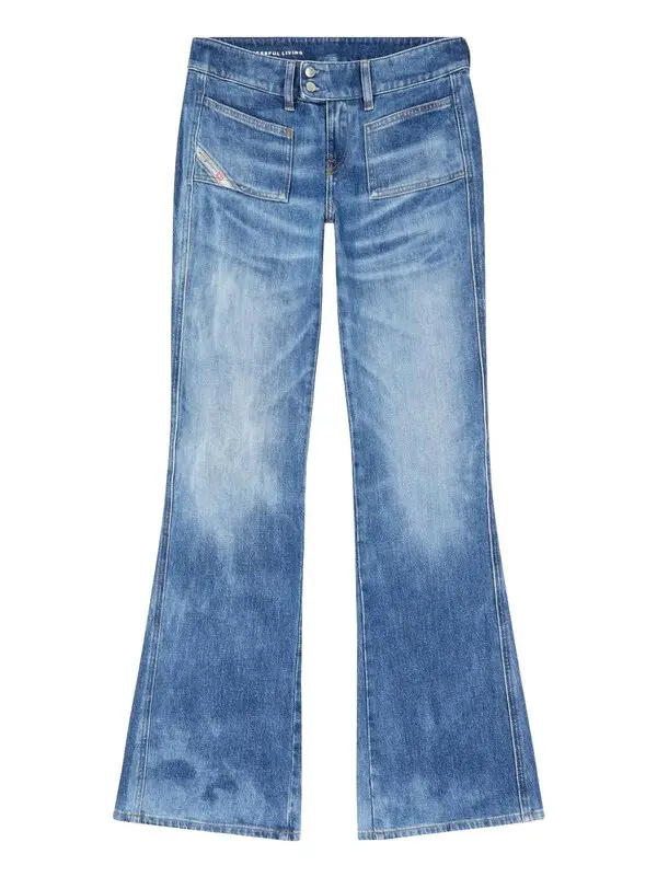DIESEL® D-hush Flared Jeans - Blue