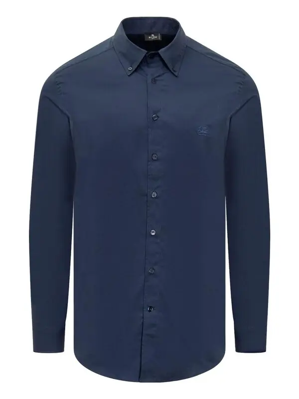Etro Logo-embroidered Shirt - Blue