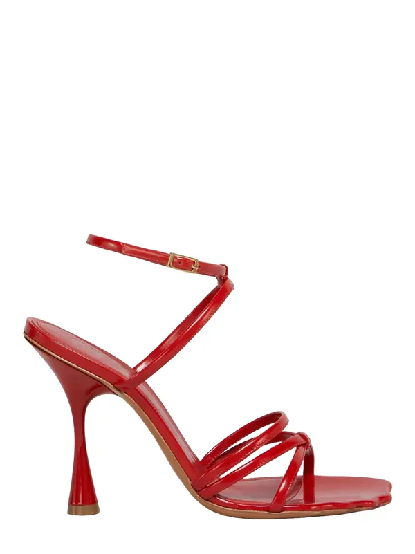 Marni Leather High Heel Sandals - Red