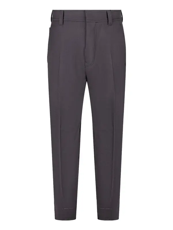 Zegna Tapered Tailored Trousers - Grey