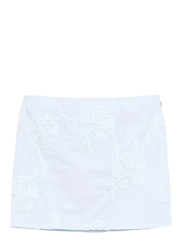 Remain Birger Christensen Cotton Mini Skirt - Blue