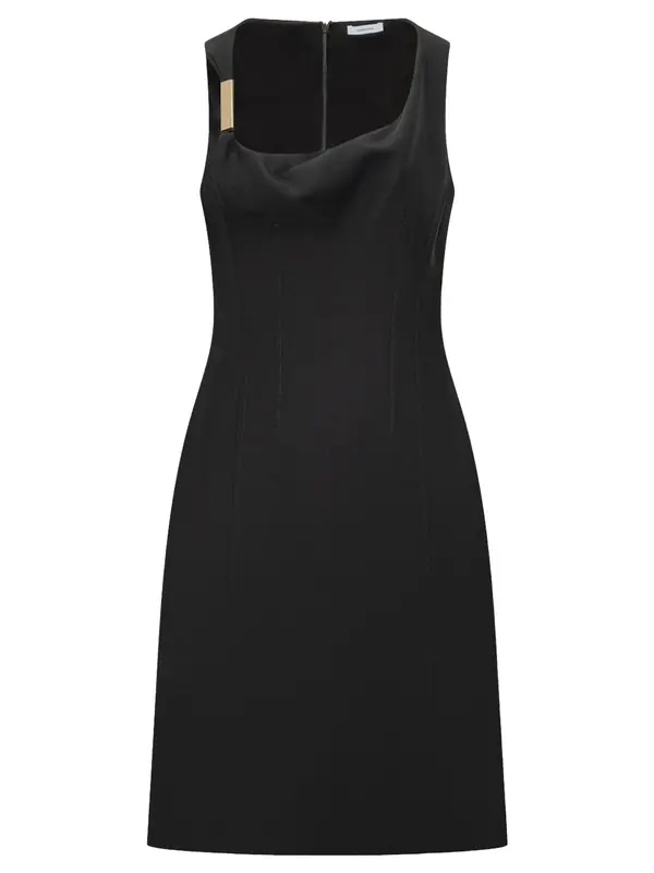 FERRAGAMO Corseted Midi Dress - Black
