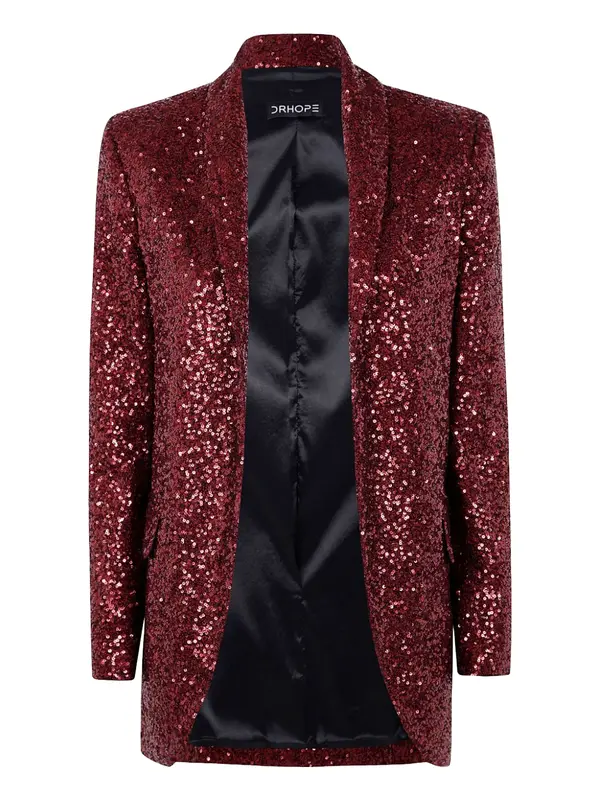 DRHOPE Sequined Blazer - Red